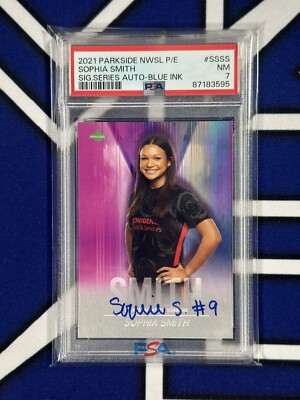 SOPHIA SMITH 2021 PARKSIDE NWSL BLUE INK AUTO AUTOGRAPH RC PSA 7 /250 ...