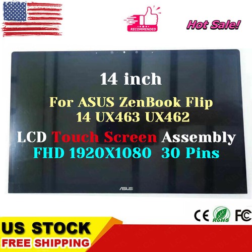 New For ASUS ZenBook Flip 14 UX463F UX463FA LCD Touch Screen Display ...