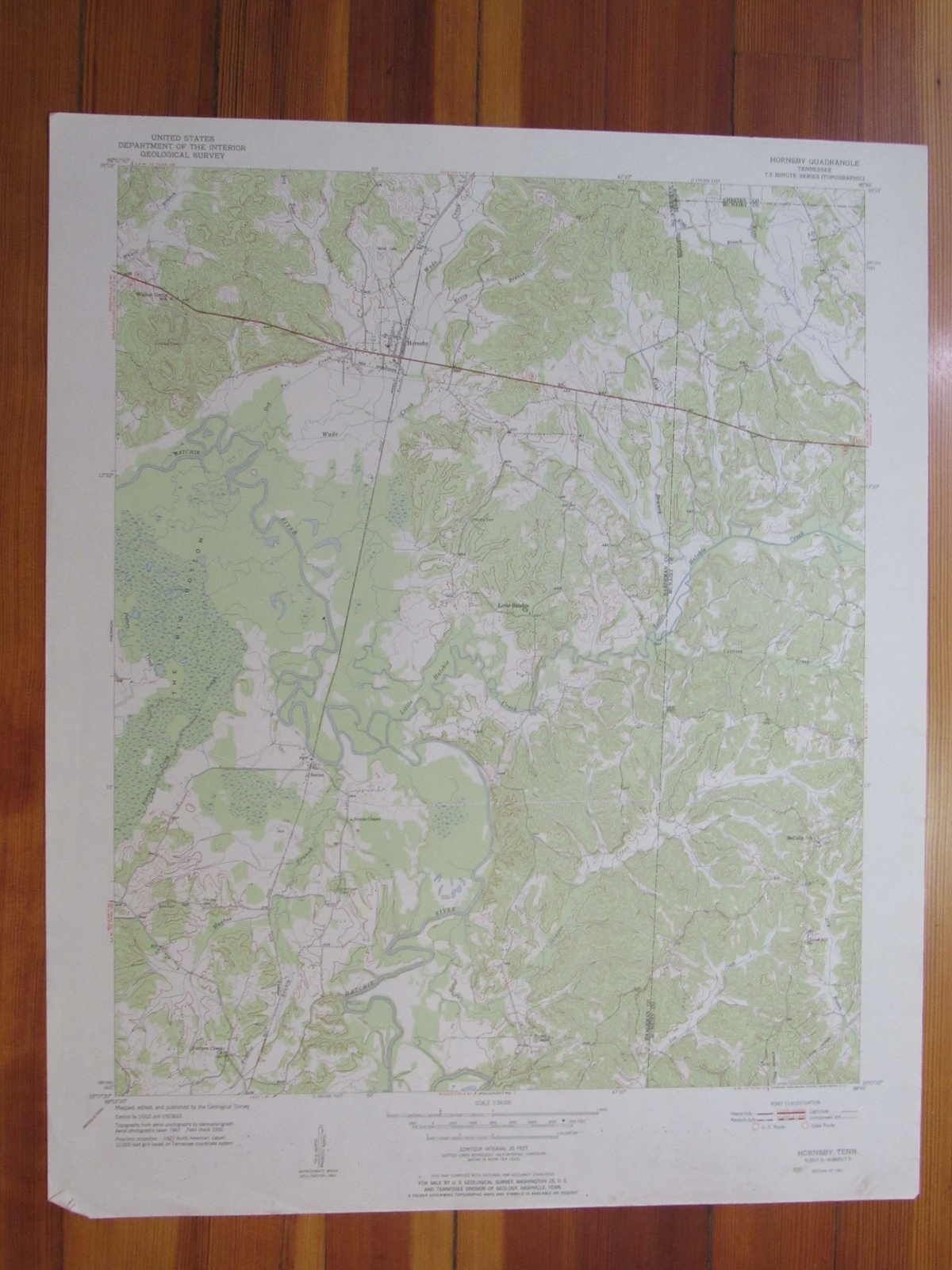 Hornsby Tennessee 1951 Original Vintage USGS Topo Map | eBay