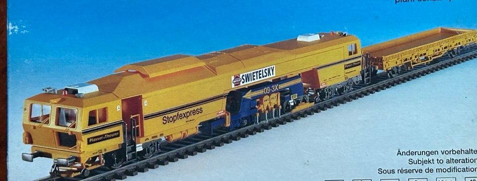 BALLAST TAMPER & LOW SIDE GONDOLA PLASSER MOW CAR non-POWERED HO Scale ...