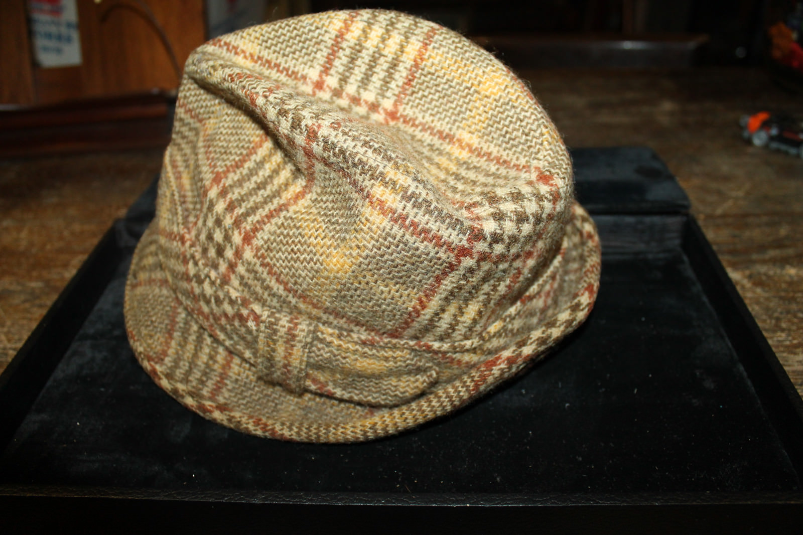 Vintage Cavanagh New York Fedora Hat Tweed 100% Wool … - Gem