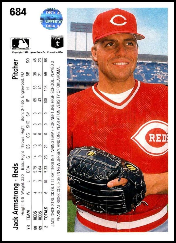 1990 Upper Deck #684 Jack Armstrong Reds | eBay