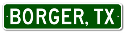 Borger, Texas Metal Wall Decor City Limit Sign - Aluminum | eBay