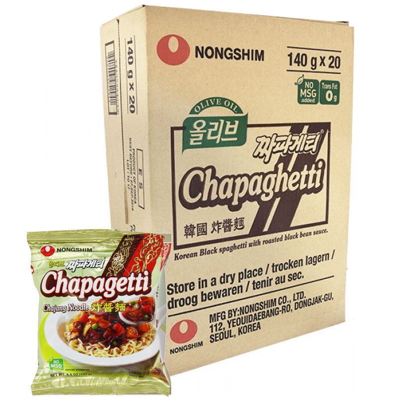 NongShim Chapagetti Chajang Noodle Ramen Ramyun (Box of 20 packs) Made ...