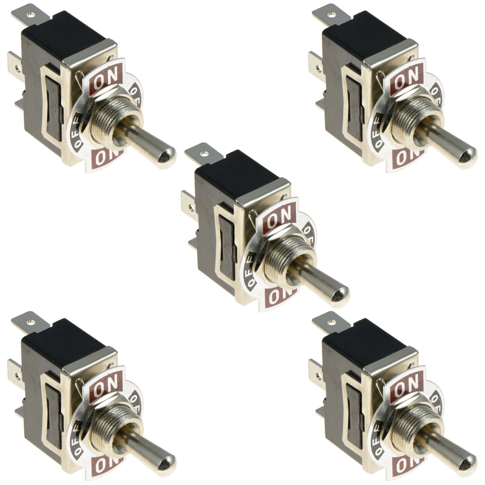 5 x On-Off-On Standard Toggle Switch SPDT 15A 250VAC | eBay