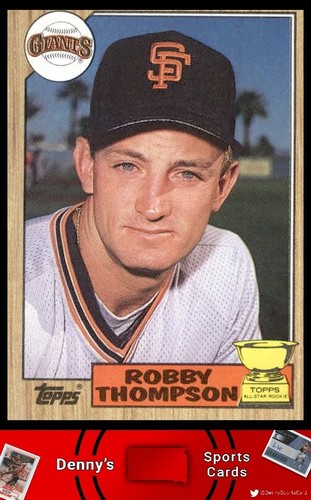 1987 Topps #658 Robby Thompson San Francisco Giants Baseball Card | eBay