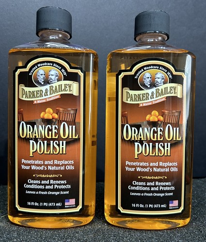 (2-Pack) PARKER & BAILEY ORANGE OIL POLISH Furniture Wood CONDITIONER ...