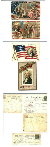 pc708 postcard George Washington FOUR Poor condition. | eBay