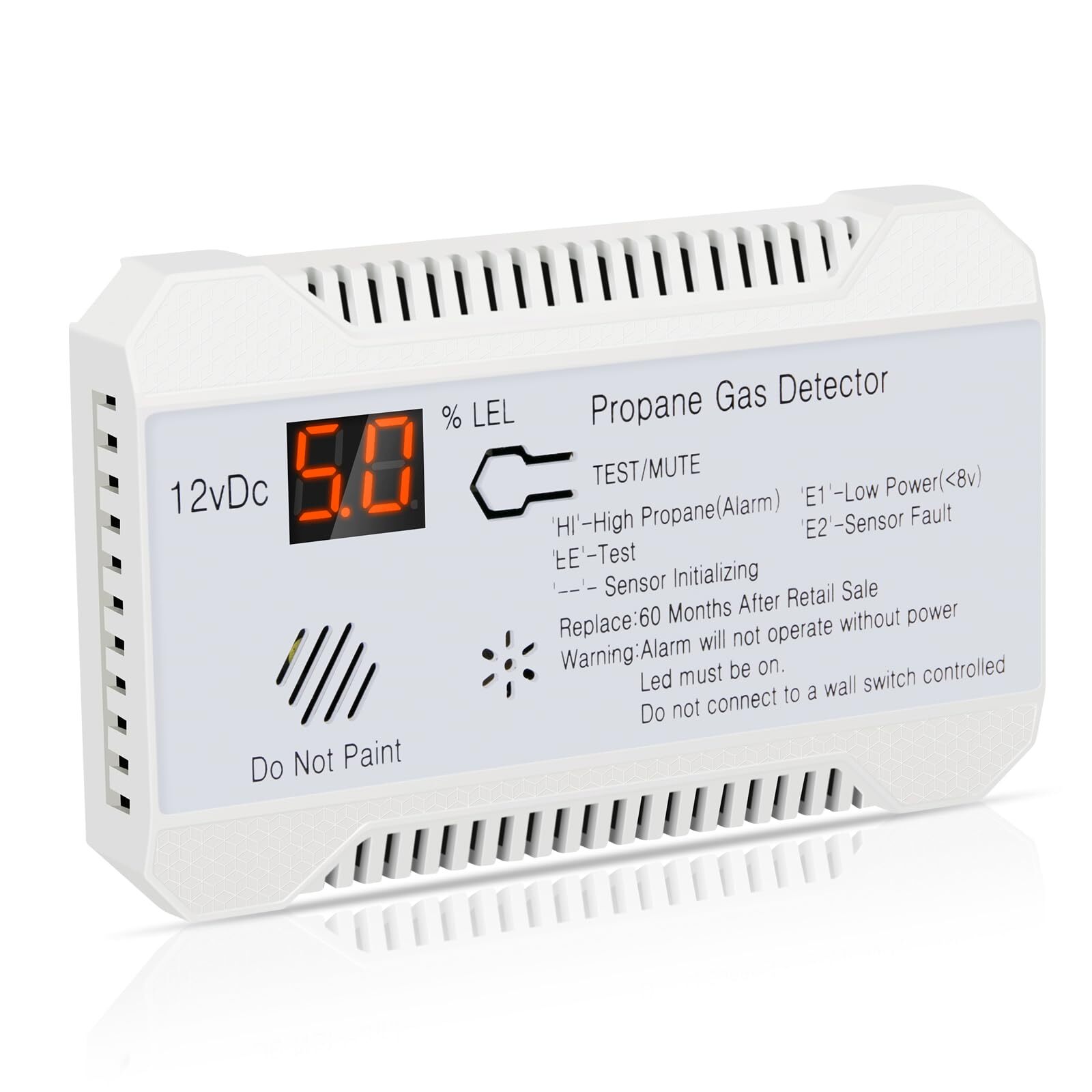 RV Propane Gas Detector with Loud Alarm, LP Propane Alarm Safe for ...