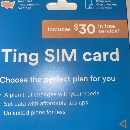 Ting Mobile: Bring Your Own Phone LTE SIM Card Kit $30 Cell Phone New ...