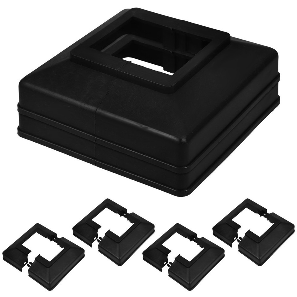 6PCS Post Base Covers Decorative Fence Post Caps Vinyl Post Skirt Split ...