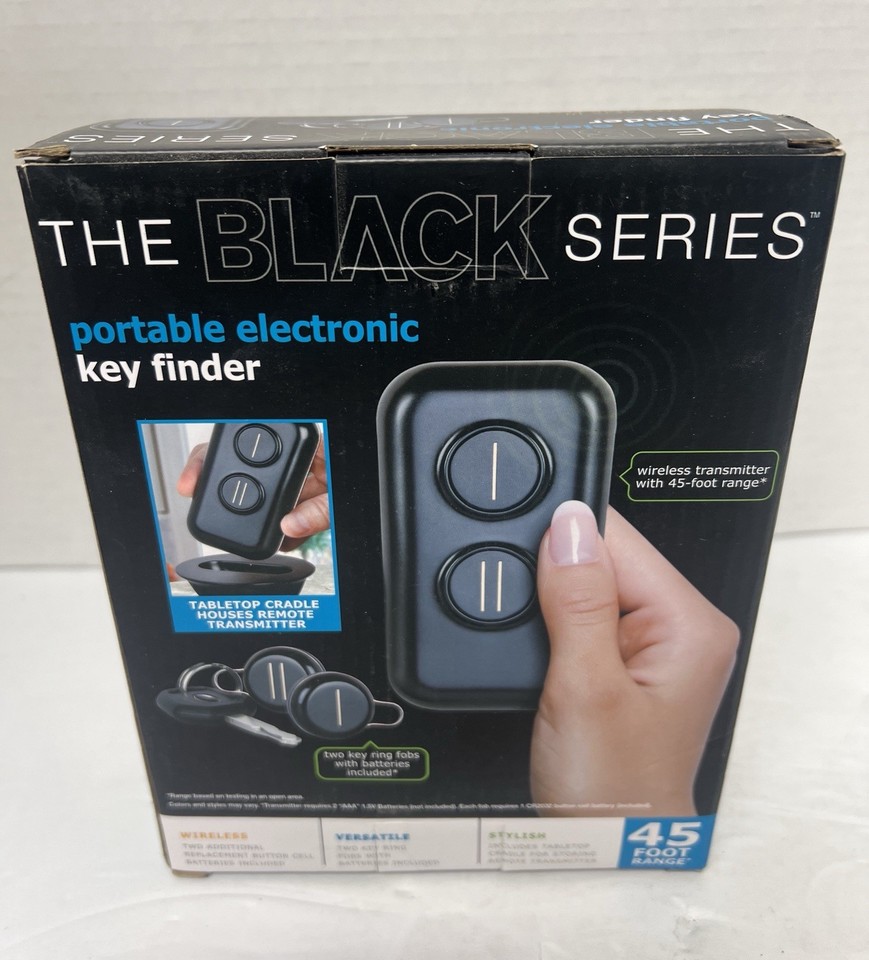 Wireless Portable Electronic Key Finder NEW Black Series 2 Fobs 45ft ...