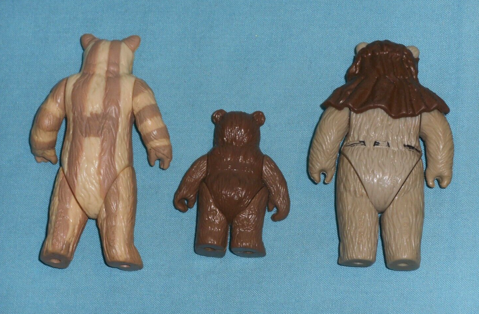 vintage STAR WARS FIGURE LOT #608 Logray Chief Chirpa Wicket W. Warrick ...