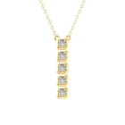 14k Yellow Gold Lab Grown Diamond Fashion Pendant Necklace 18" Silver ...