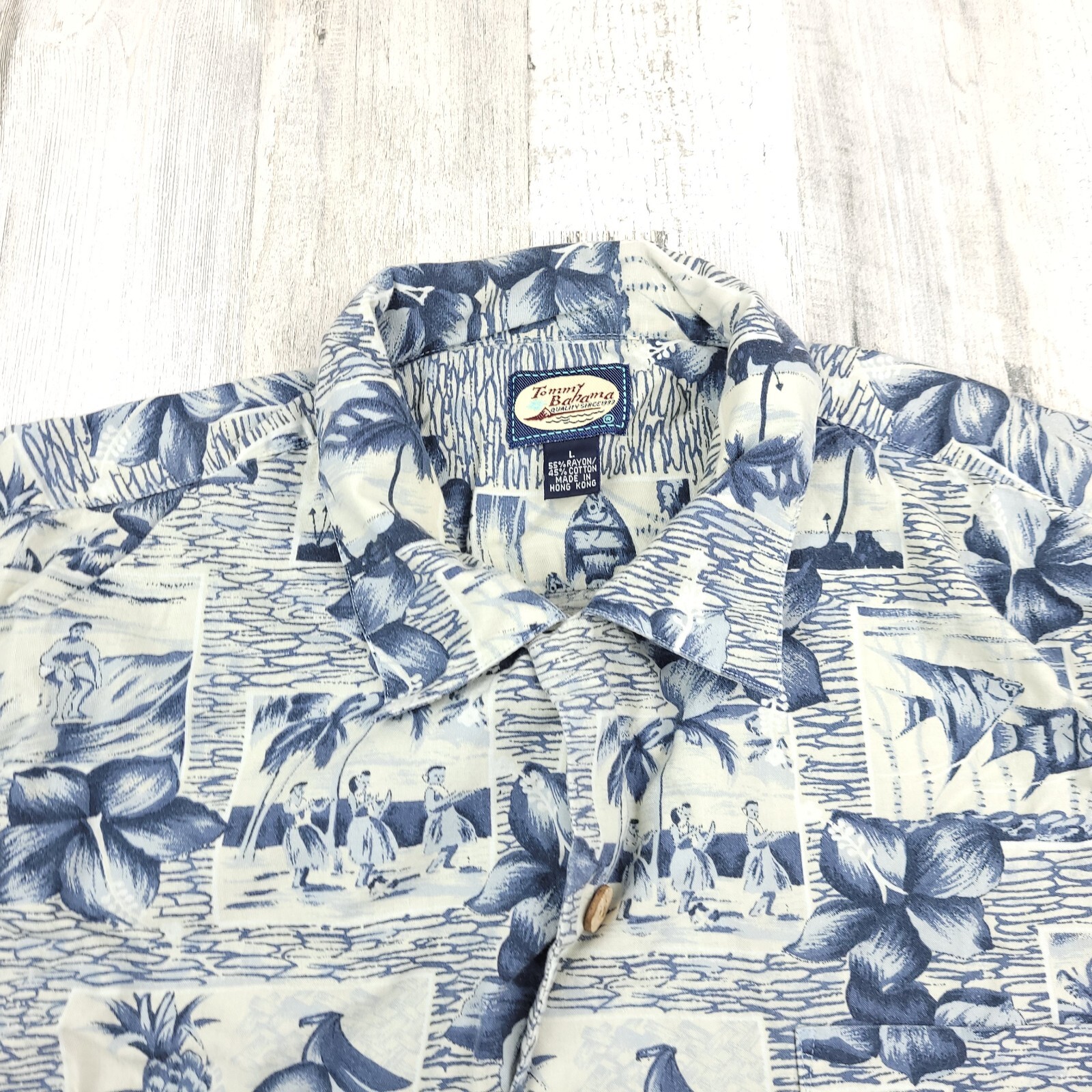 Men’s Tommy Bahama Hawaiian Floral Button Down Design… - Gem