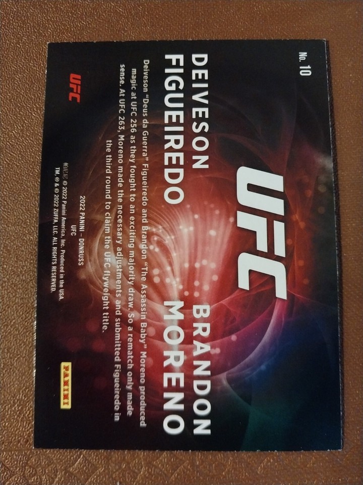2022 DEIVESON FIGUEIREDO BRANDON MORENO DONRUSS DUOS UFC MMA CARD #10 ...