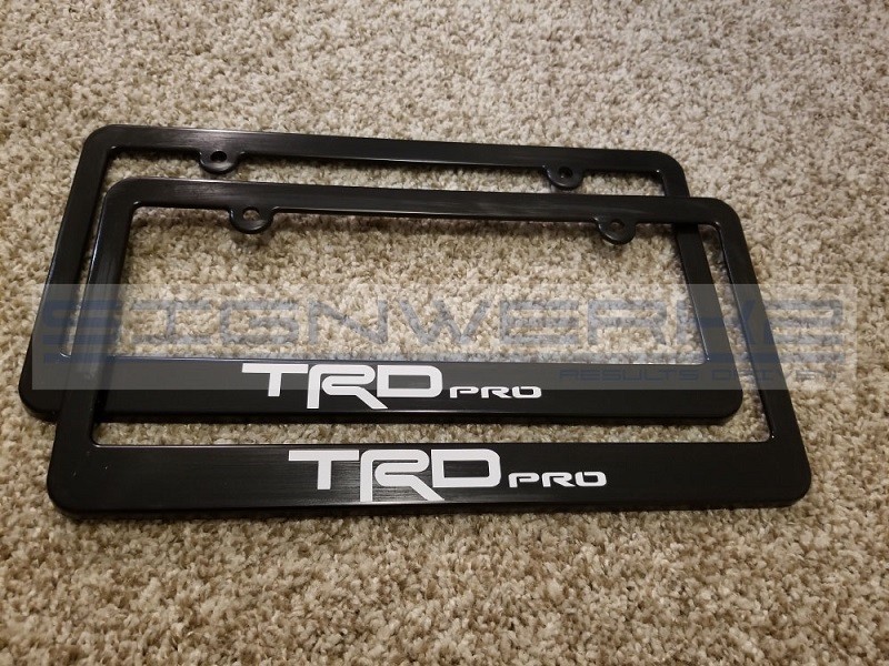 TRD Pro License Plate Frame Tundra Tacoma 4 runner - Pair | eBay