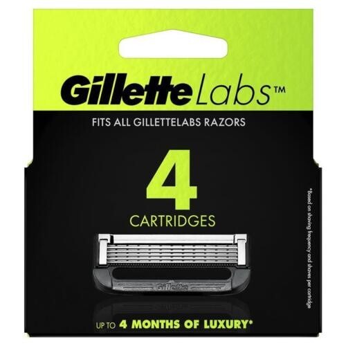 Gillette Labs Replacement Men's Razor Blades - 4 Pack (LABSCRT4PK) | eBay