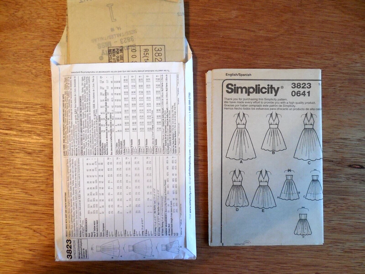 Simplicity 3823 Pattern