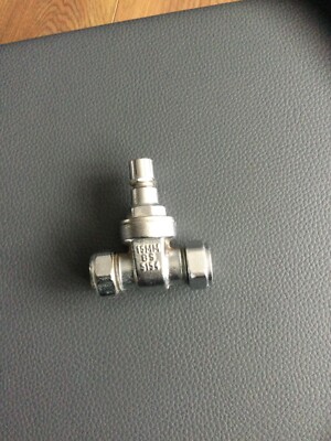 15mm stop tap chrome plated lock shield compression valve BS5154 | eBay UK