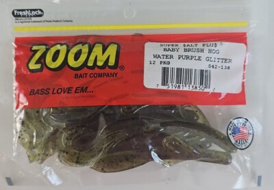 Zoom 042138 Baby Brush Hog 4 Inch Fishing Lure Trailer 4 Inch Fishing ...