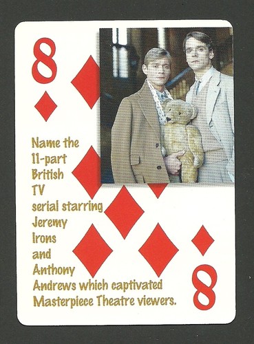 Brideshead Revisited Jeremy Irons Anthony Andrews Neat Playing Card ...