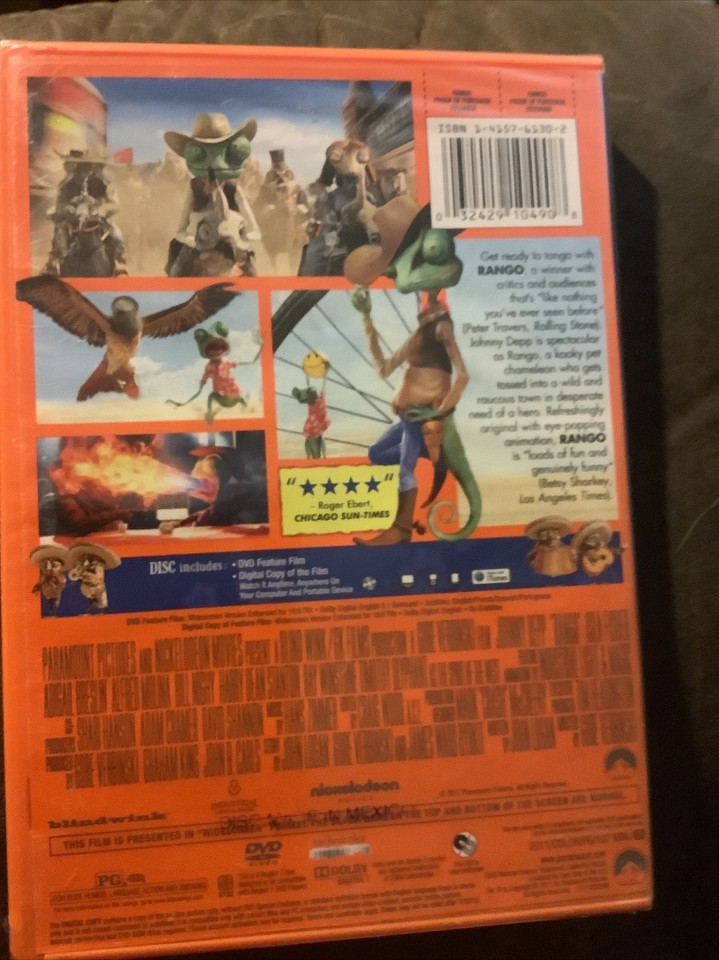 Johnny Depp Is RANGO , Animated, Lizard, Brand New Sealed, | eBay