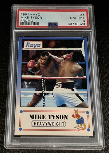 MIKE TYSON PSA 8 1991 Kayo Prototype Promo Card #5 Rare Boxing NM-MT | eBay