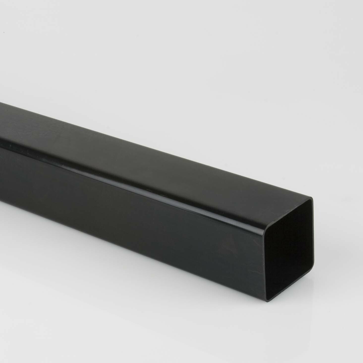 BLACK SQUARE Plastic Gutter UPVC Guttering 114mm 65mm Downpipe ...