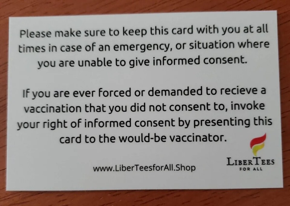 Vaccine Exemption Card | eBay