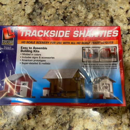 Life Like HO Scale Plastic Model Kit # 1348 Trackside Shanties Sealed ...