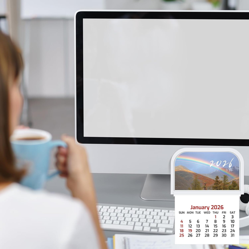 5 Pcs 2026 Mini Stick on Calendar Small Monthly Peel and Stick Adhesive ...