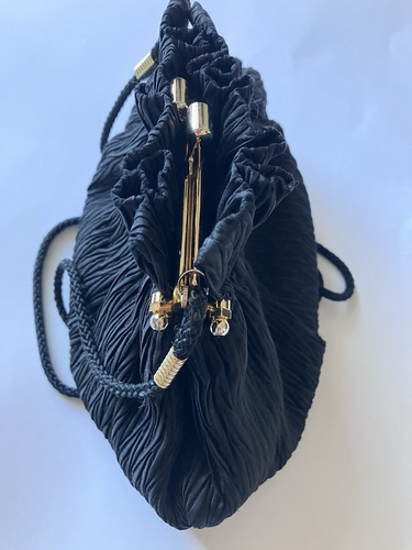 Vintage Small Kiss Lock Evening Bag Purse Black Velvet | eBay