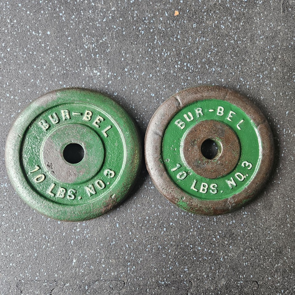 Vintage BUR-BEL LYNDHURST NEW JERSEY Pig Iron Weight Plate York Jackson ...