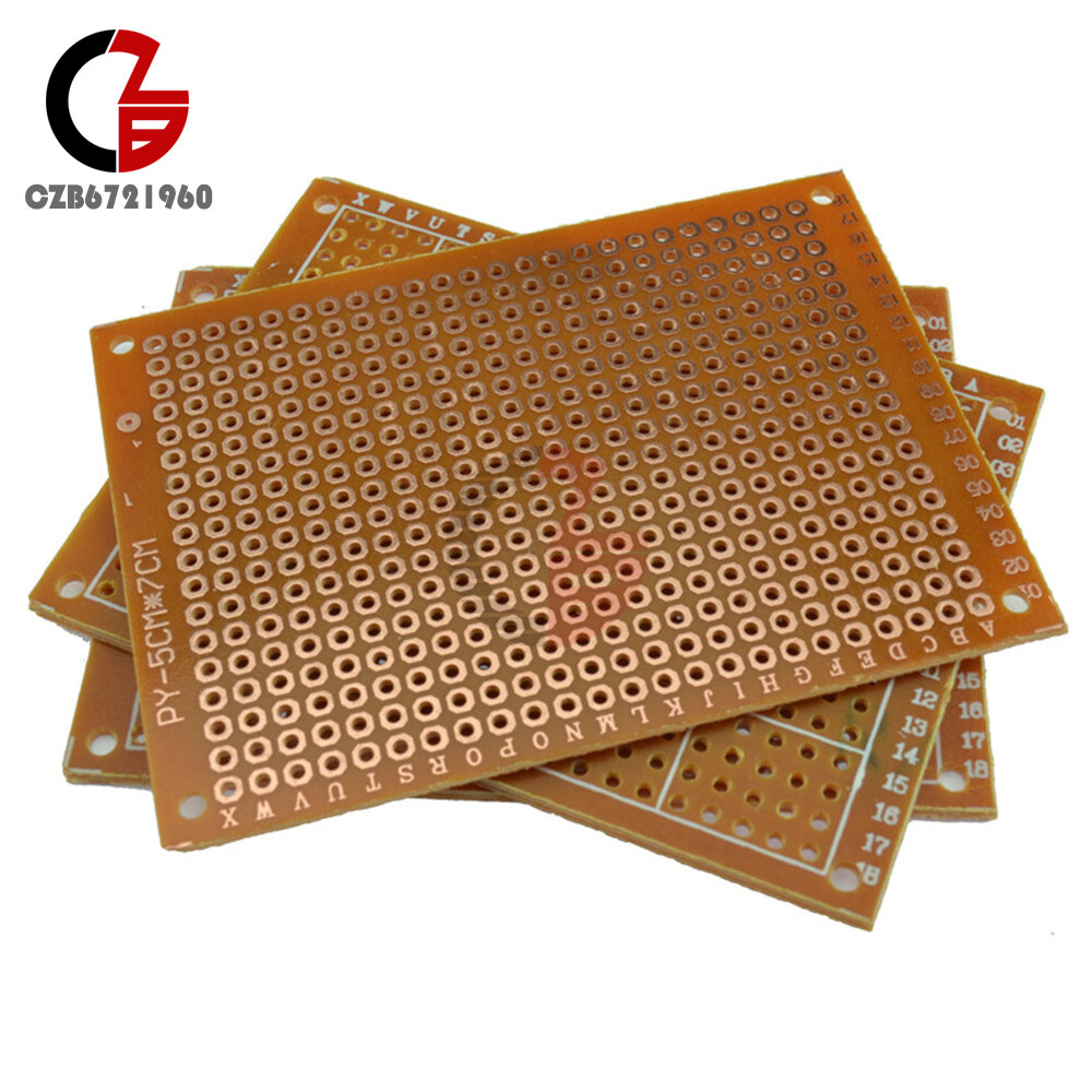 10PCS 5x7cm Copper PCB Circuit Board Breadboard Prototype For Soldering ...