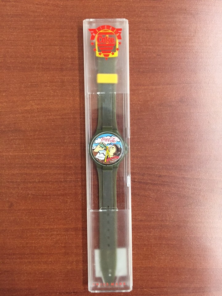 SWATCH COKE COCA COLA RARE VINTAGE Quartz Watch FUNKY!! 80'S 90'S ...