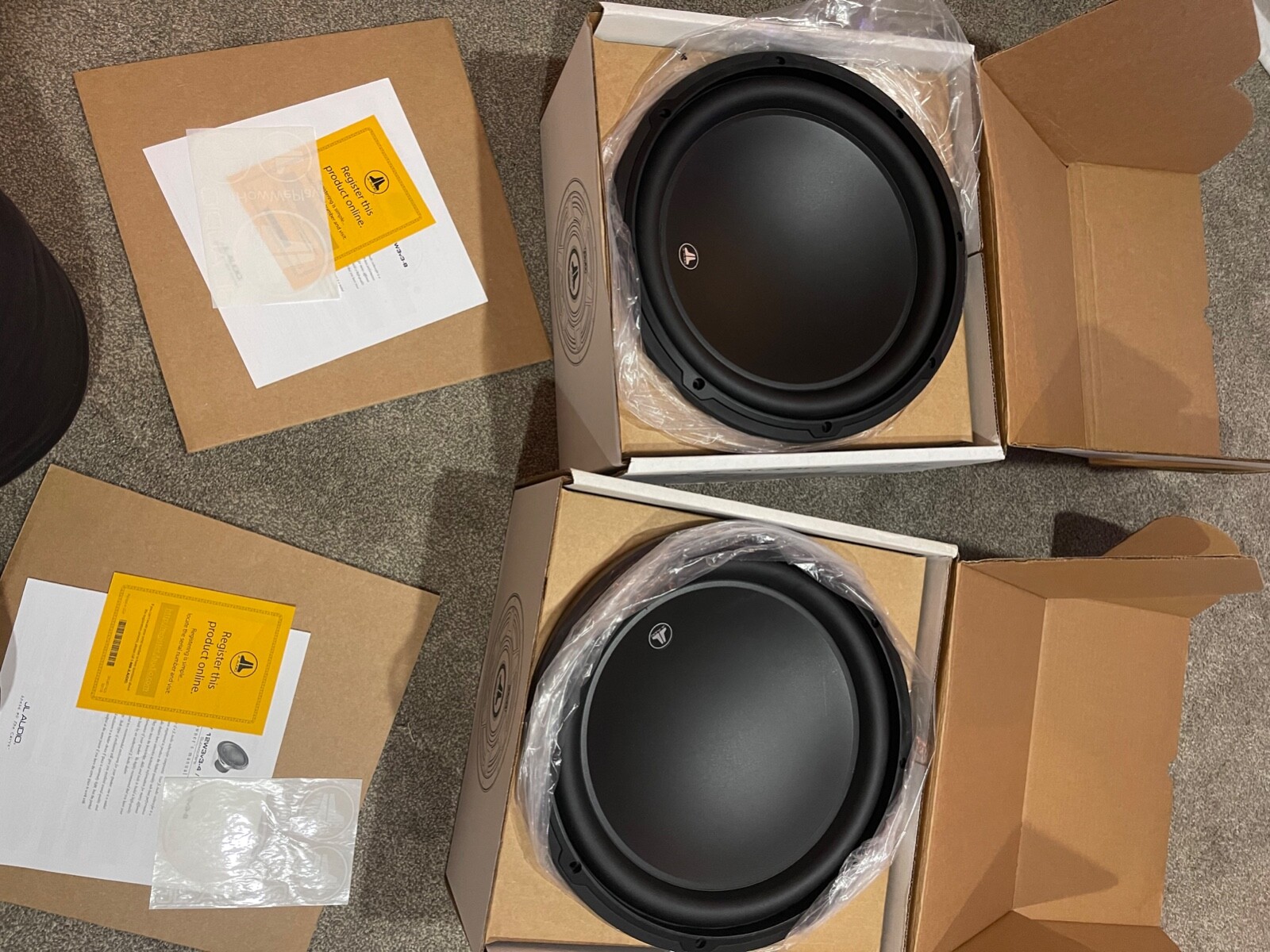 2 JL Audio 12W3V3-4 12 inch 500W Subwoofer Drivers 699440921541| eBay