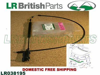 GENUINE LAND ROVER HOOD CONTROL CABLE RANGE ROVER 13 ON SPORT 14 ON ...