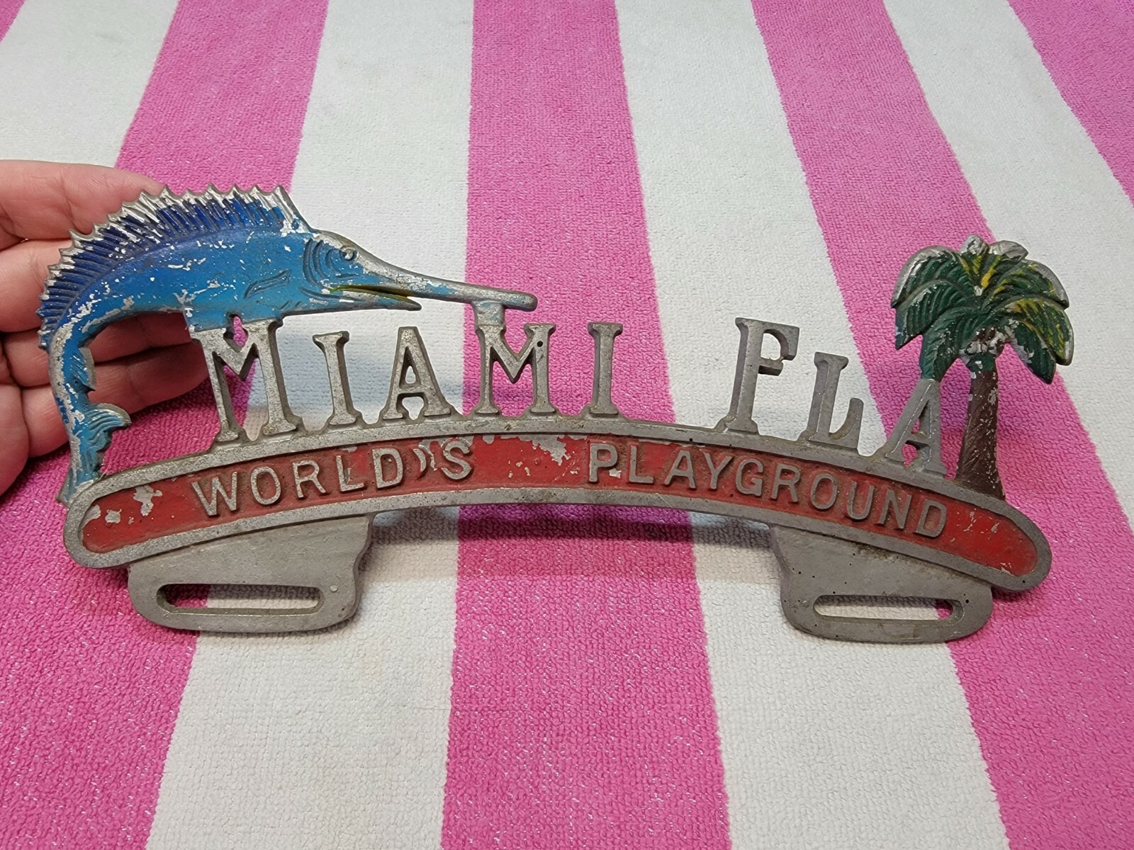 Miami Florida License Plate Topper. World's playground | eBay