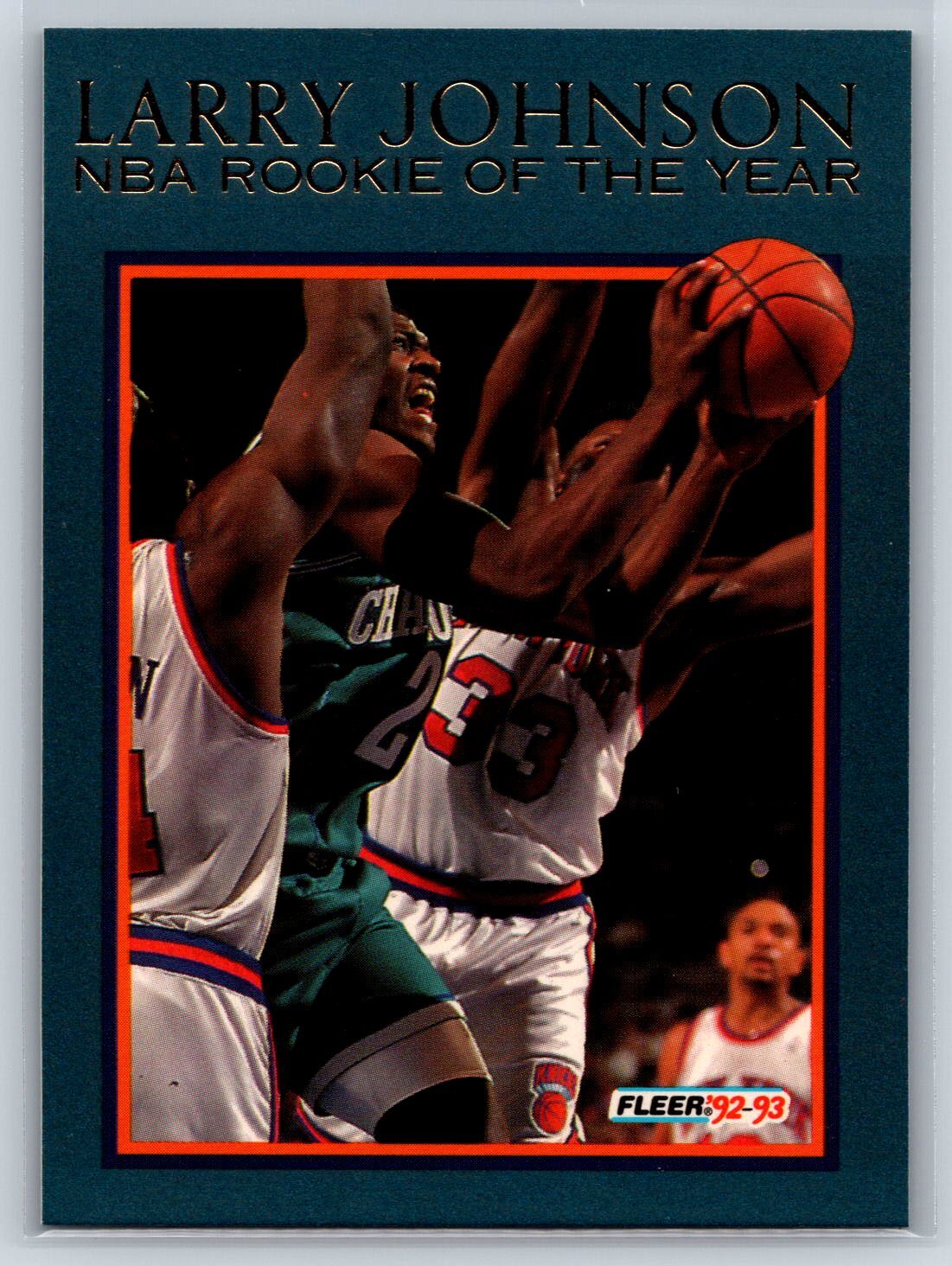 1992-93 Fleer Larry Johnson NBA Rookie of the Year Insert Charlotte ...