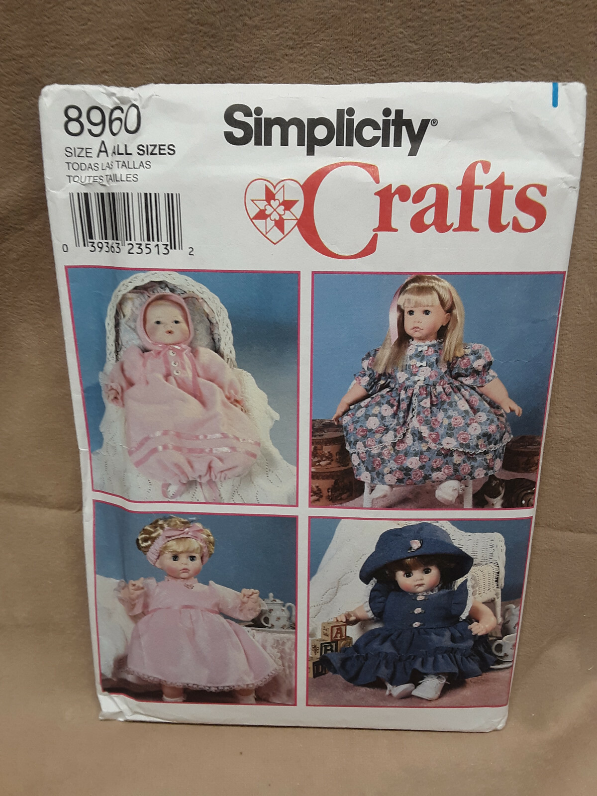Simplicity 8960 Sewing Pattern for Baby Dolls Small-Medium-Large ...
