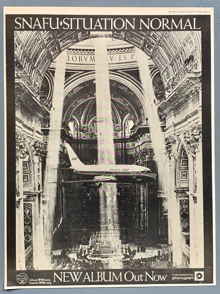 SNAFU 1974 vintage POSTER ADVERT SITUATION NORMAL | eBay