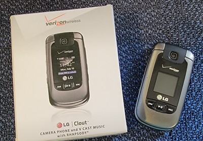 Flip Phone LG Clout 2G CDMA 2MP Basic Flip Phone for Verizon Gray ...