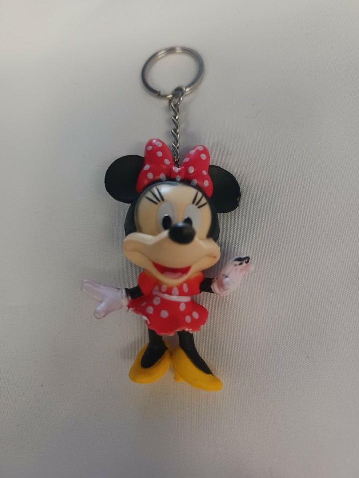 Minnie Mouse Red White Polka Dot Outfit Mini Figure Keychain | eBay