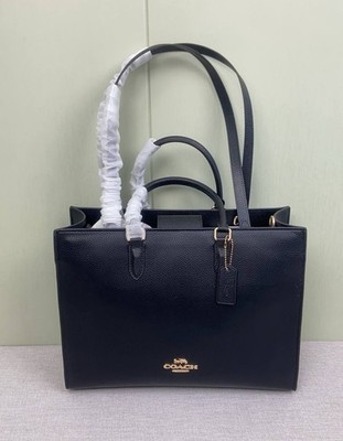 Coach Maggie Tote Handbag Deep Blue Leather CY666 for sale online