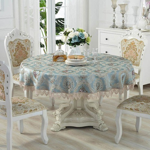 European Lace Tablecloths Round Vintage Cutwork Jacquard Floral Home ...