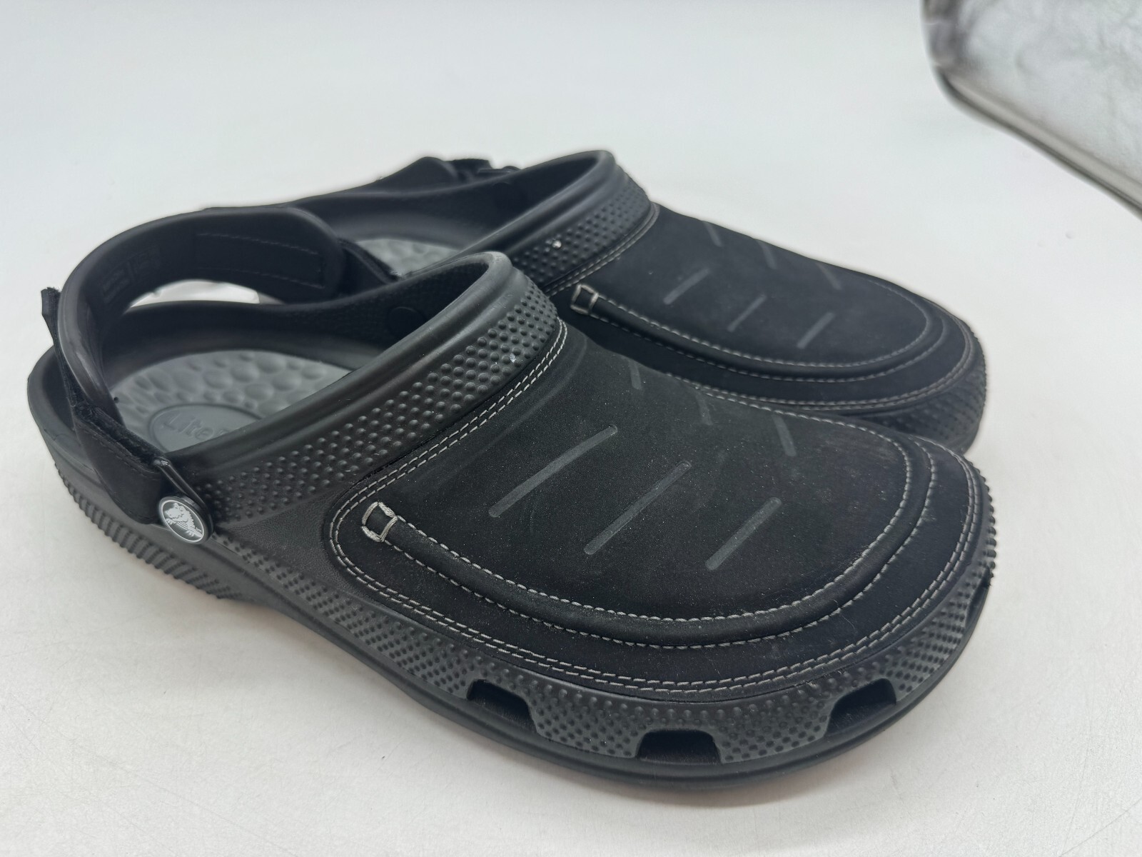 DAMAGED Crocs Yukon Vista II LiteRide Clogs Mens Blac… - Gem