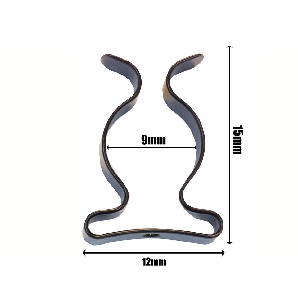 10x T2 T3 Terry Clips 8-9mm 1/4 inch to 3/8 inch Fluorescent Tube ...