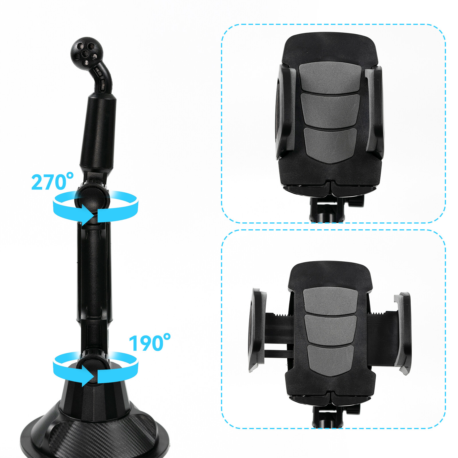 360° Cradle Desktop GPS Mobile Phone Universal Car Cup Mount Stand ...