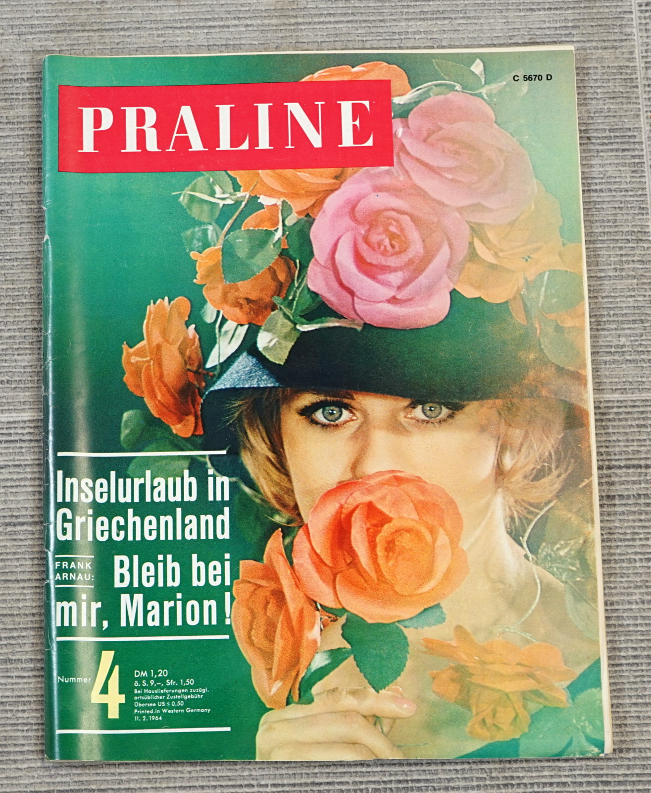 Praline Nr. 4 Zeitschrift 11.2.1964 Reise Wissen Mode Wohnen Rezepte ...